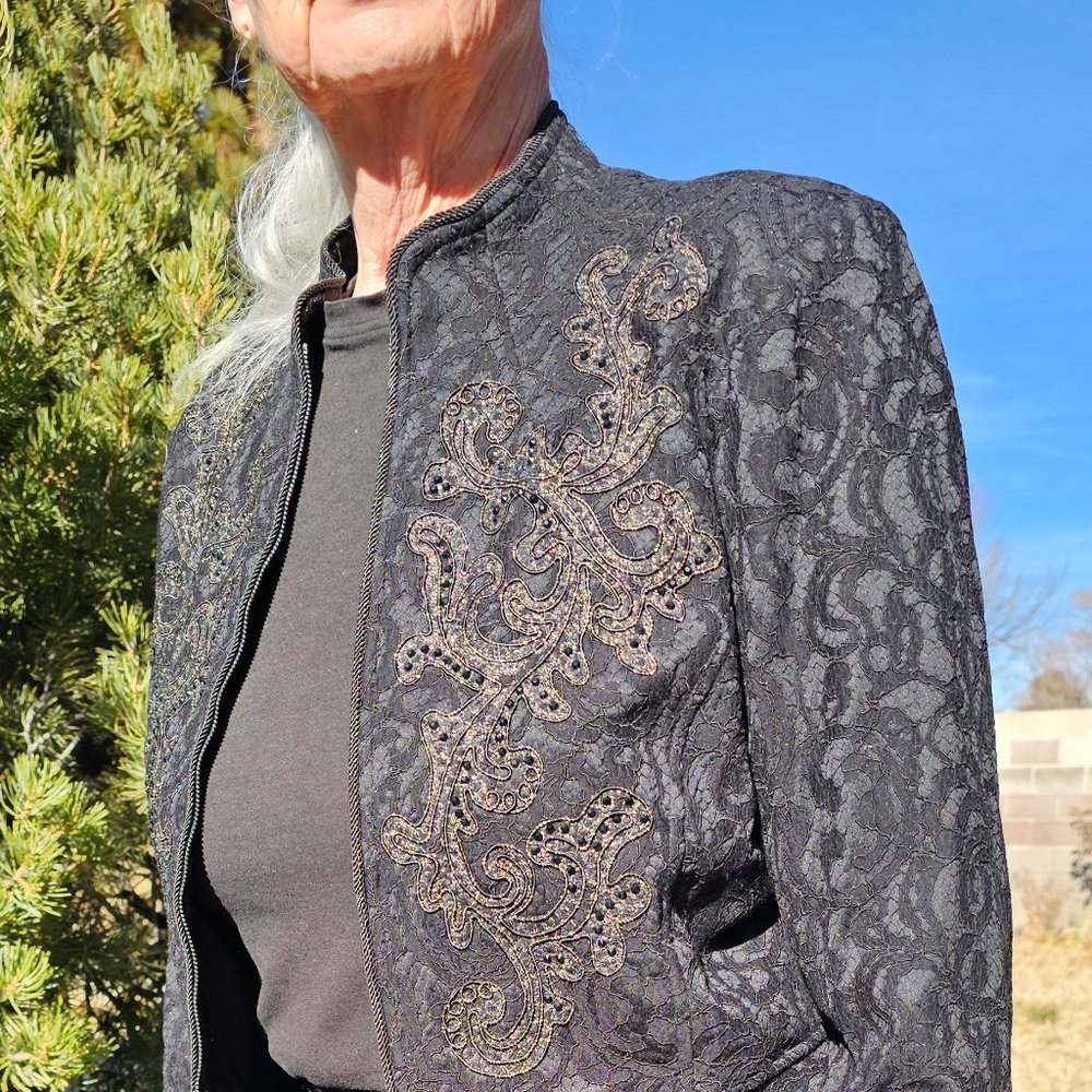 Reba Embellished Lace Jacket - Gem